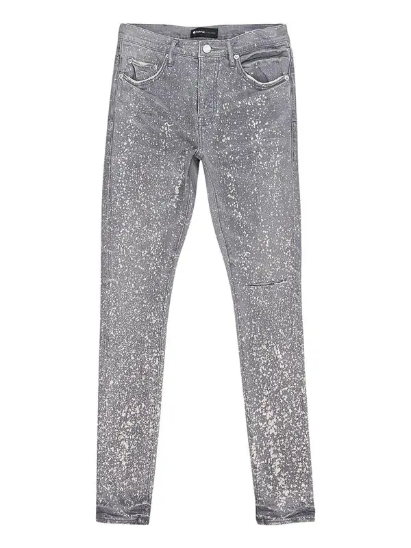 PURPLE BRAND Skinny Jeans With Speckle Bleach Detail - Grey