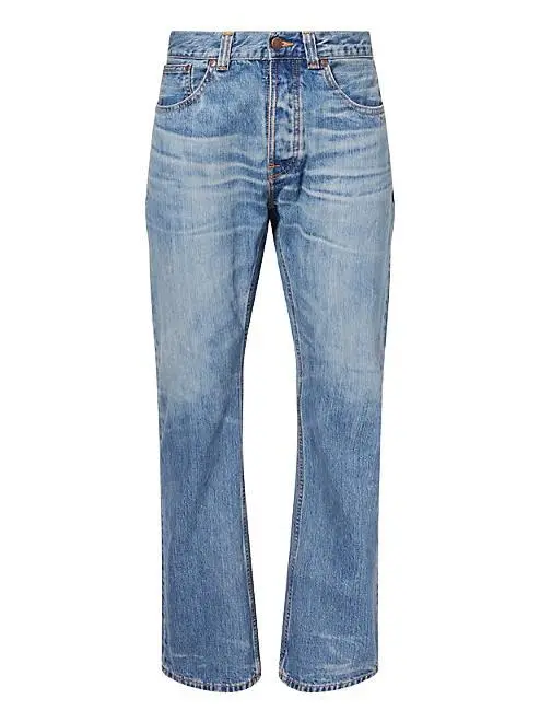 Nudie Jeans Alf Cotton Denim Jeans - Silver Tracks