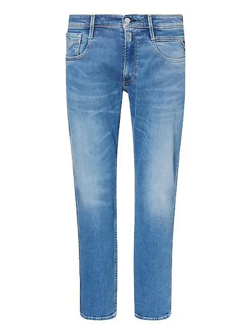 REPLAY Slim-fit Stretch-denim Jeans - Medium Blue