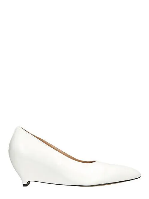 MAISON MARGIELA Wedge Heel Leather Courts - White
