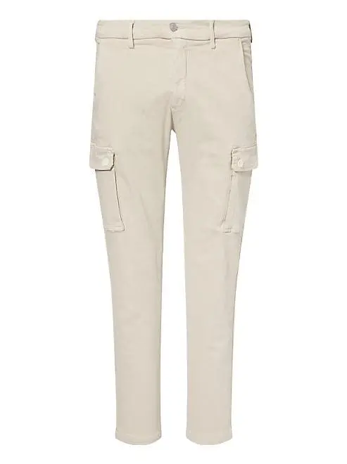 REPLAY Slim-fit Cargo Denim Jeans - Ivory