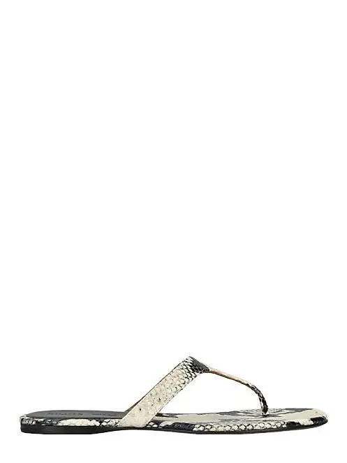 Khaite Archer Thong Leather Flat Sandals - Other
