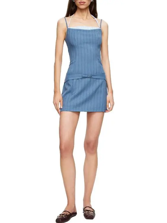 Lioness Glace Sleeveless Minidress - Navy Stripe