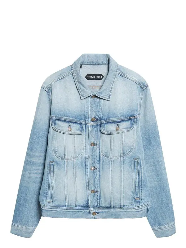 TOM FORD Selvedge Denim Icon Jacket - Pale Blue Denim