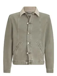 Brunello Cucinelli Garment-dyed Cotton Denim Jacket - Military
