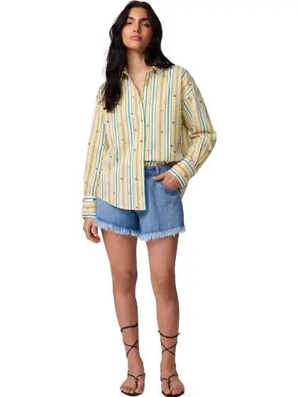 THEO THE LABEL Echo Pearly Shirt - Solar/multi