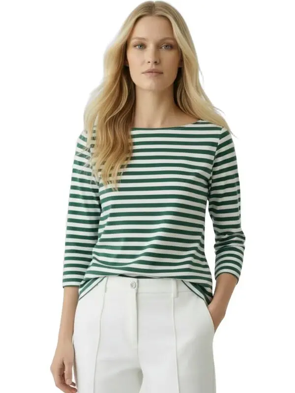 Majestic Filatures Stretch Linen Boatneck T-shirt - Agave
