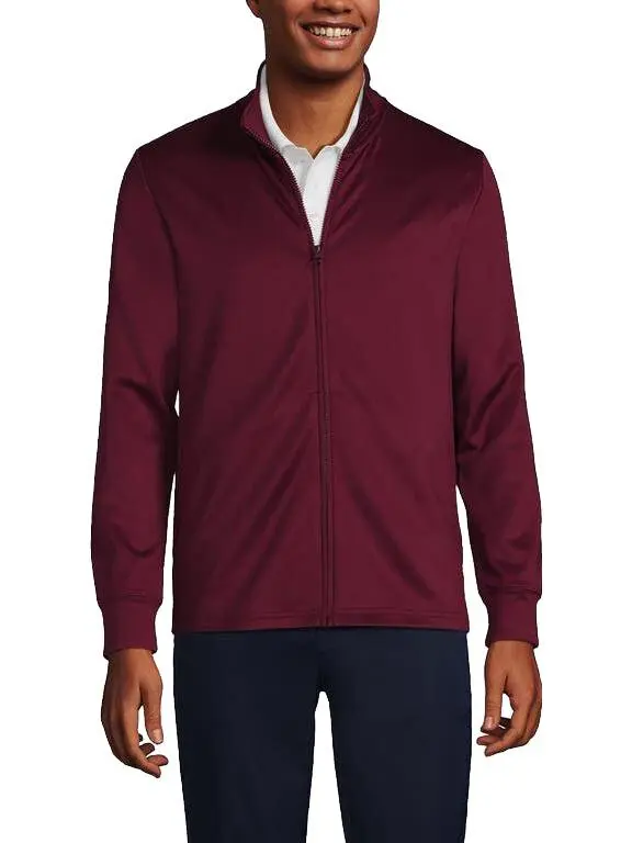 LANDS' END Active Performance Full Zip Jacket - Burgundy