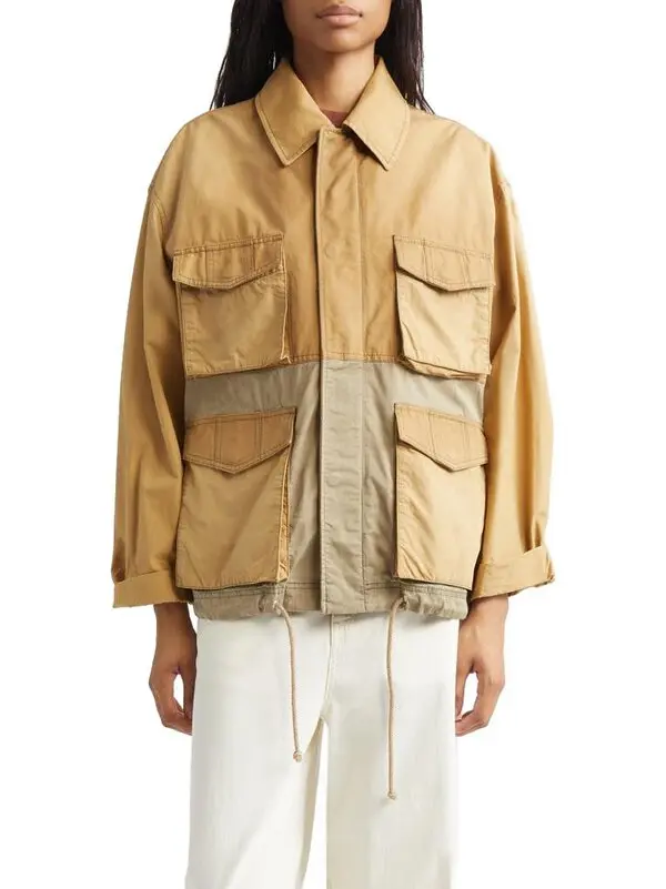 GOLDEN GOOSE Gender Inclusive Cotton Utility Jacket - Bistre/gothic Olive
