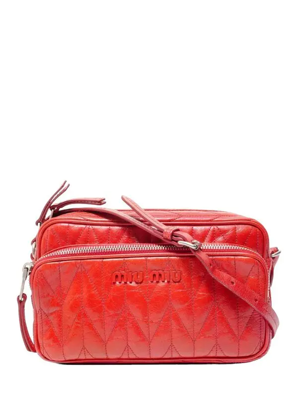 Miu Miu Matelassé Shoulder Bag - Red