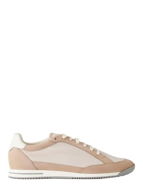 Brunello Cucinelli Suede-trimmed Canvas Low-top Sneakers - Neutrals