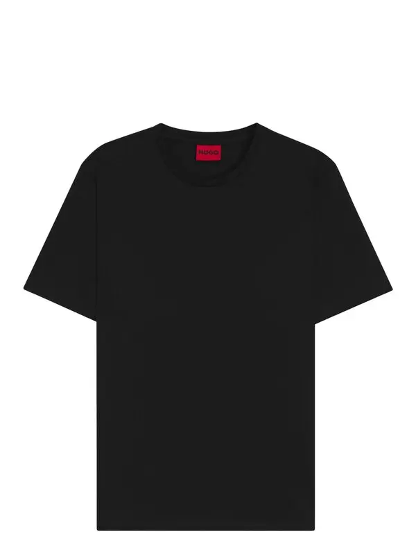 Hugo Slim-fit T-shirt With Mercerised Cotton - Black