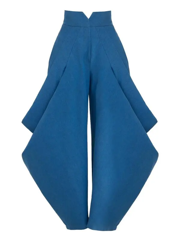 JULIA ALLERT High-waist Barrel Leg Denim Trousers - Blue