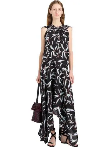 Proenza Schouler Sybella Midi Dress - Black Multi