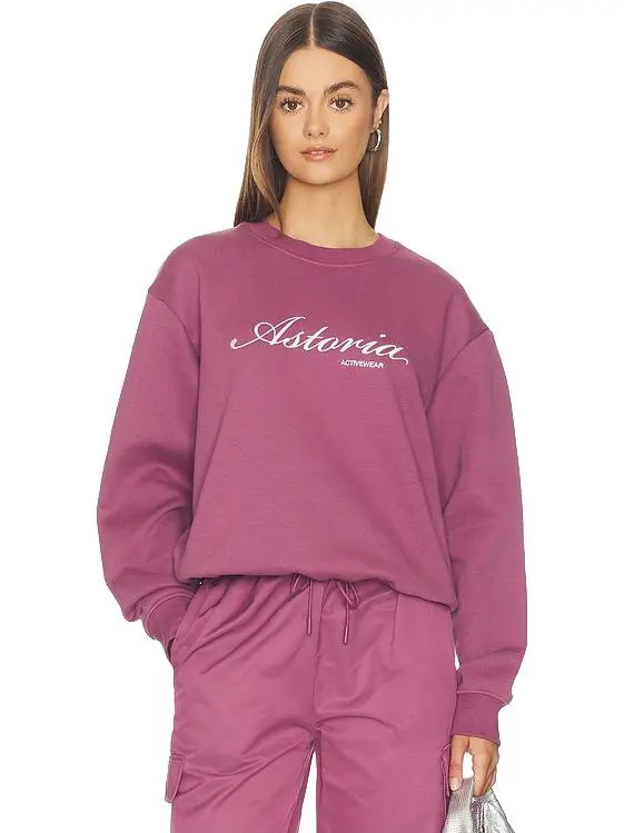 ASTORIA Oversized Sweatshirt With Embroidered Logo - Tulipwood