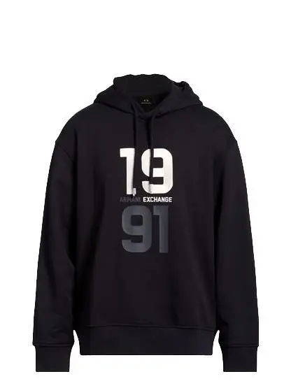 Armani Exchange Cotton French Terry Hooded Sweatshirt - Blue