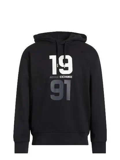 Armani Exchange Cotton French Terry Hooded Sweatshirt - Navy
