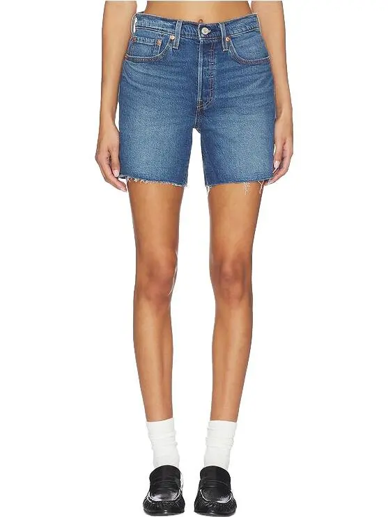LEVI'S 501 Mid Thigh Stretch Denim Shorts - Revved Engine