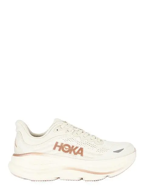 HOKA® Bondi Sneaker - Oat Milk & Rose Gold