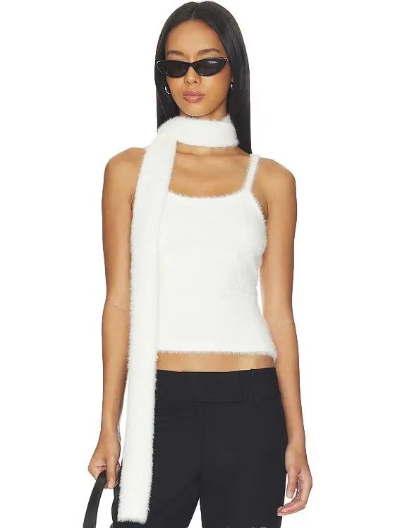 Lioness Dolce Fuzzy Knit Tank Top - Vanilla