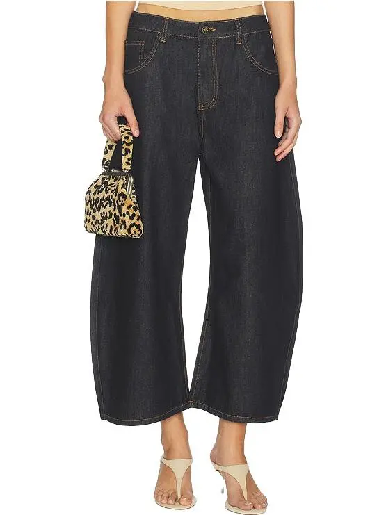 Lioness Horseshoe Cropped Jeans - Indigo