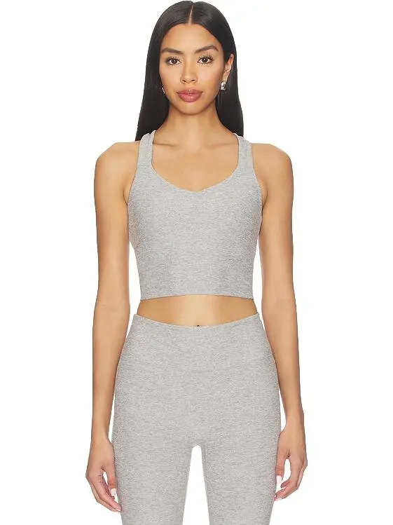 Beyond Yoga Spacedye Cropped Tank Top - Silver Mist