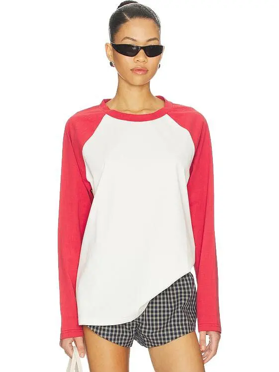 Lioness Kravitz Baseball Tee - Crimson