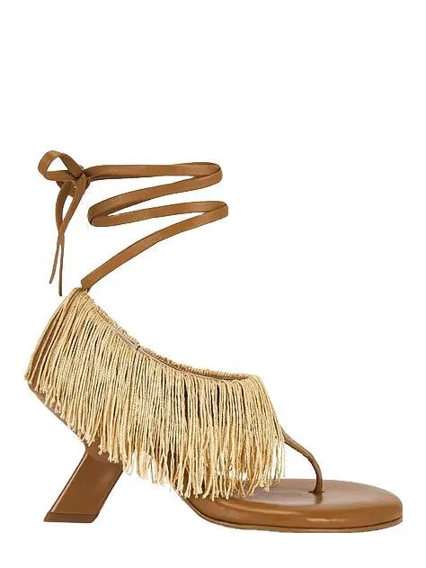 NORA LOZZA X Flip Fringe Sandal - Gold