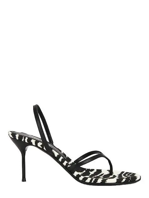 Paris Texas Lidia Thong Slingback Sandal 70 - White Zebra