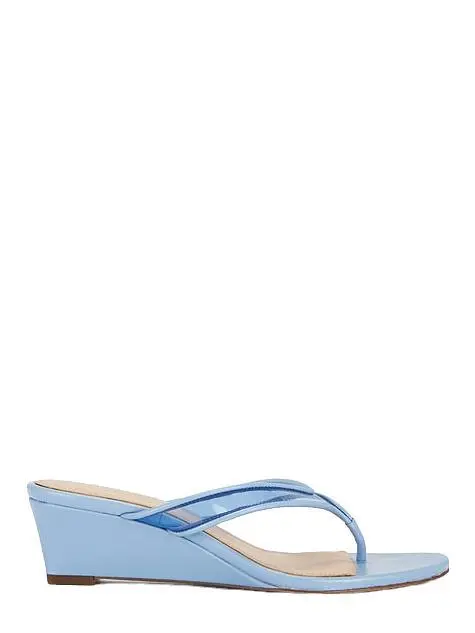 Veronica Beard Clea Wedge Sandal - Blue Jay