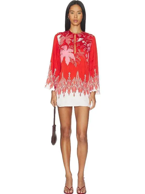 Poupette St Barth Gia Mini Dress - Coral Canopy