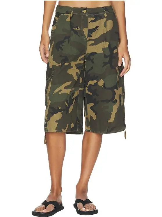 Superdown Baggy Cargo Shorts With Camouflage Print - Camo Print