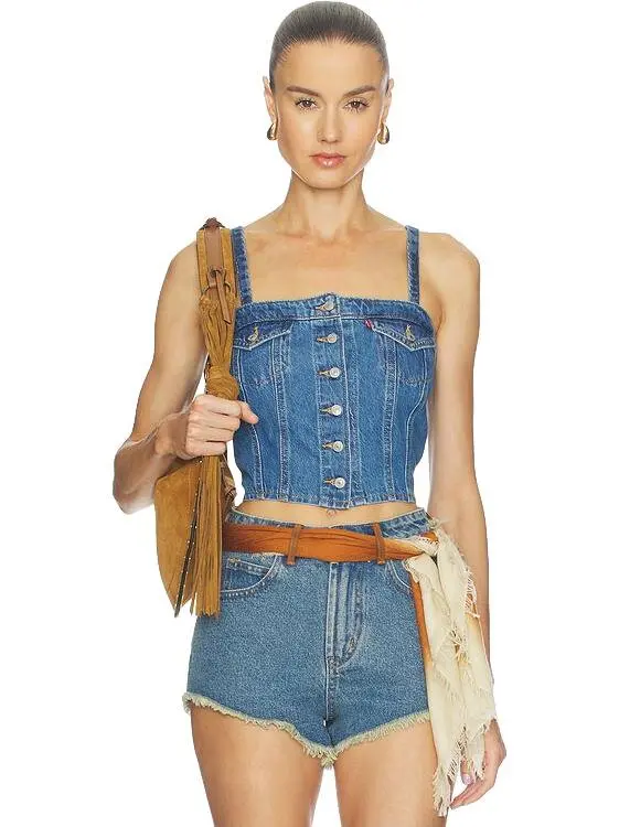 LEVI'S Denim Tube Top - All Over Blue