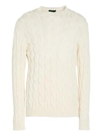 ZANONE Cotton Cable Knit Crewneck Sweater - White
