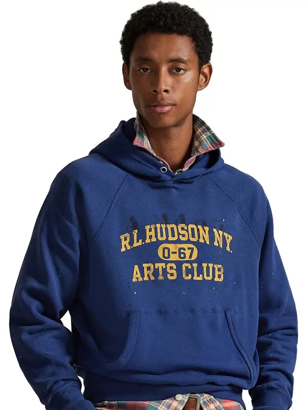Ralph Lauren Fit Fleece Graphic Hoodie - Freshwater