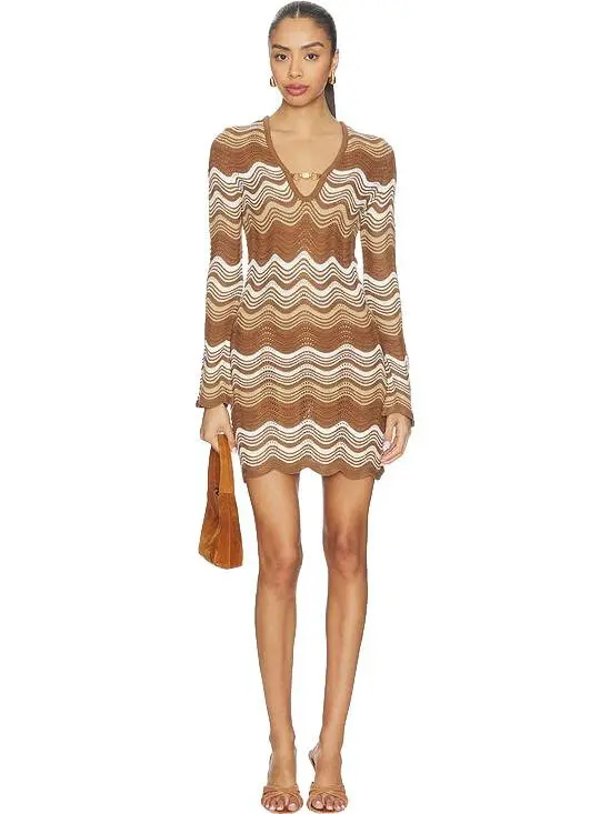 CAPITTANA Sandra Mini Dress - Brown
