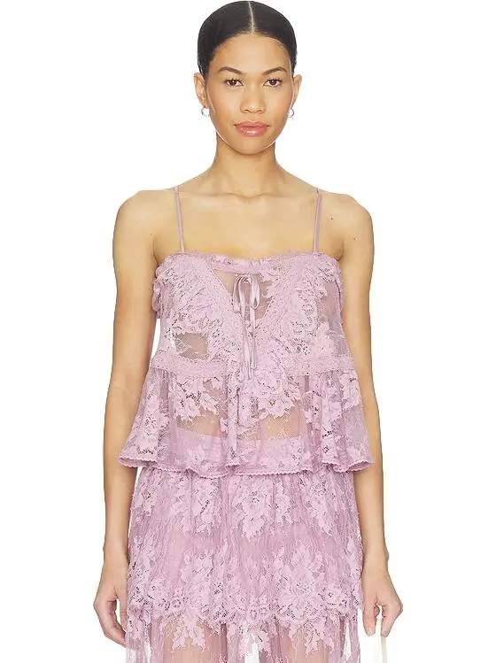 Steve Madden Arietty Lace Top - Pink