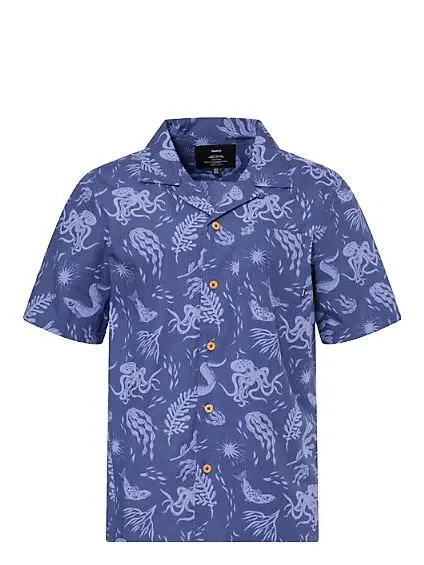 FINISTERRE Dylan Printed Short-sleeve Cotton Shirt - Galactic