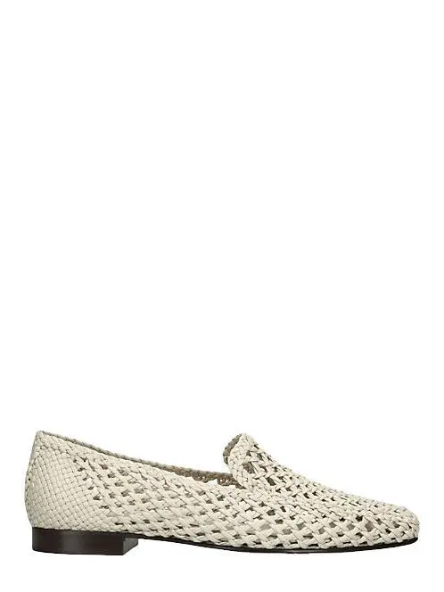 Le Monde Beryl Woven Leather Loafers - Bone