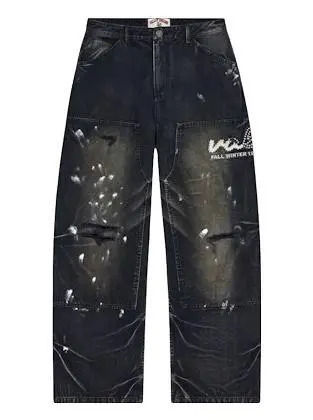 VALE FOREVER Denim Work Pants - Painted Black