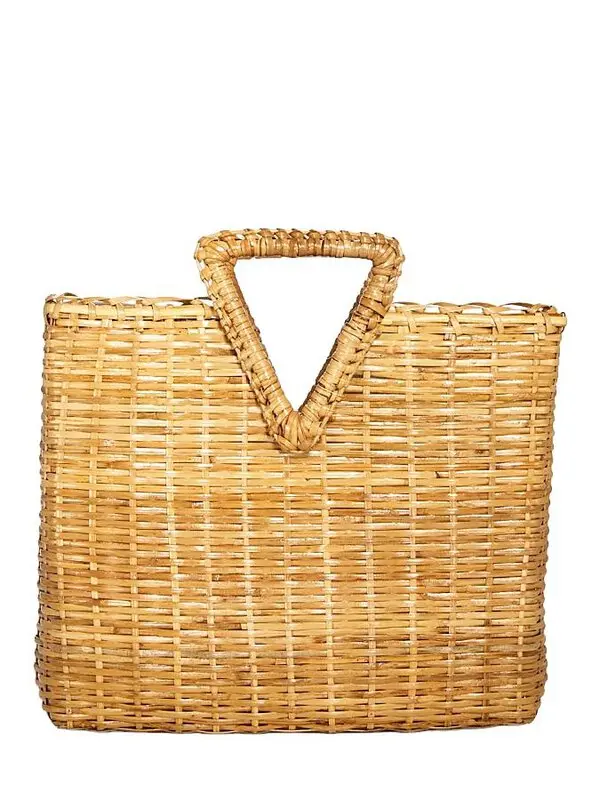Veronica Beard Vesper Wicker Basket Tote - Natural Wicker