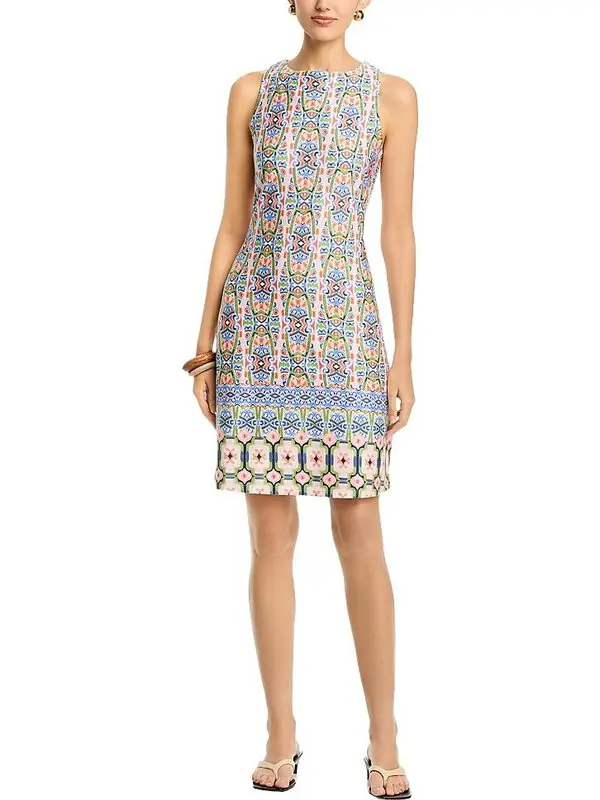 Tommy Bahama Mosaic Print Sleeveless Dress - Peach Blossom