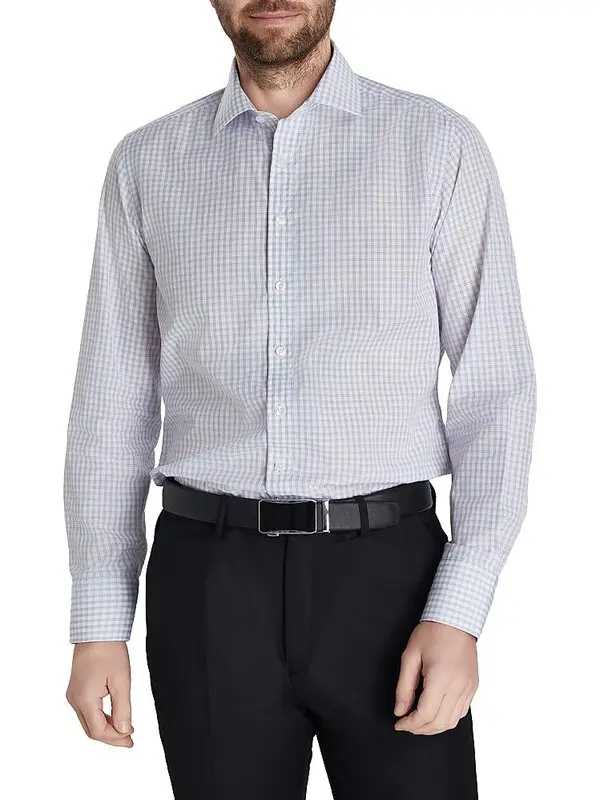 Thomas Pink Multi Check Dress Shirt - Blue Red