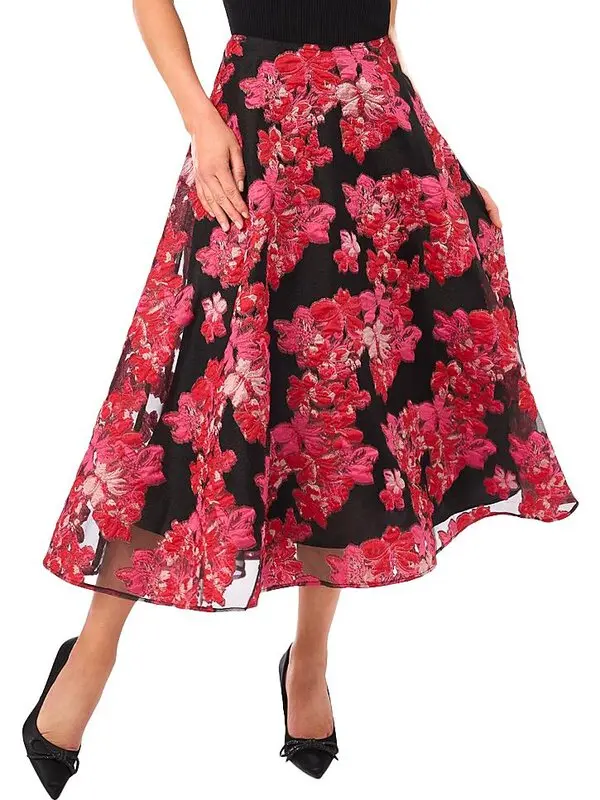 Ted Baker London Floral Brocade Midi Skirt - Legacy Pink