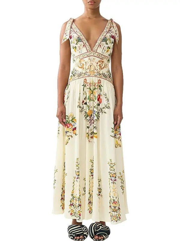Camilla Tie Shoulder Maxi Dress - Va Va Vintage