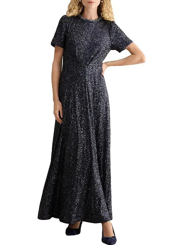 HOBBS LONDON Shirley Embellished Maxi Dress - Midnight Navy