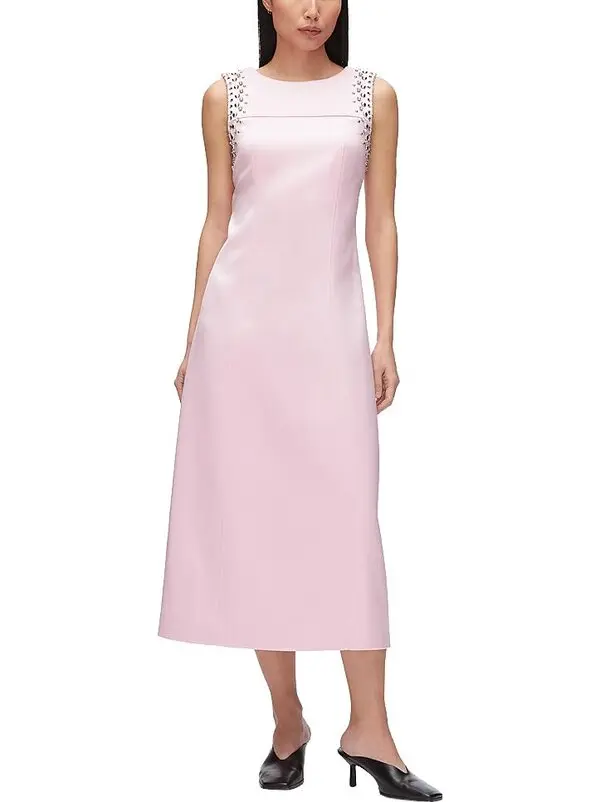 3.1 Phillip Lim Embellished Structured Satin Midi Dress - Lotus