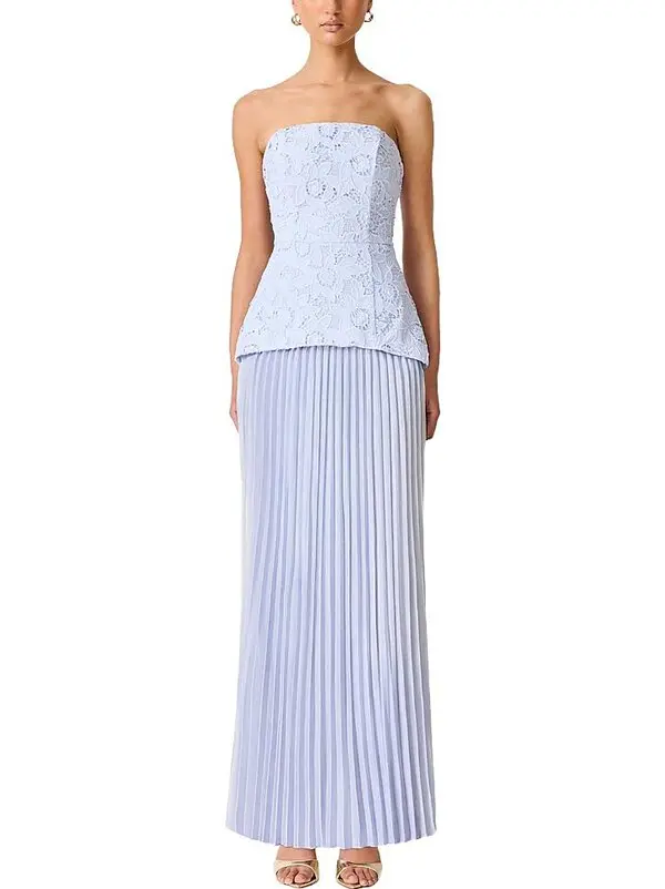 ELLIATT Strapless Lace Gown - Powderblue