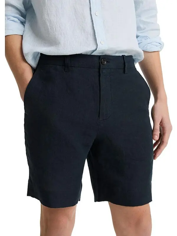 Vince Linen Flap Pocket Shorts - Coastal