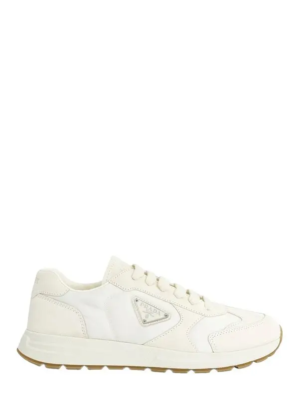 Prada Prax Suede And Re-nylon Sneakers - Ivory